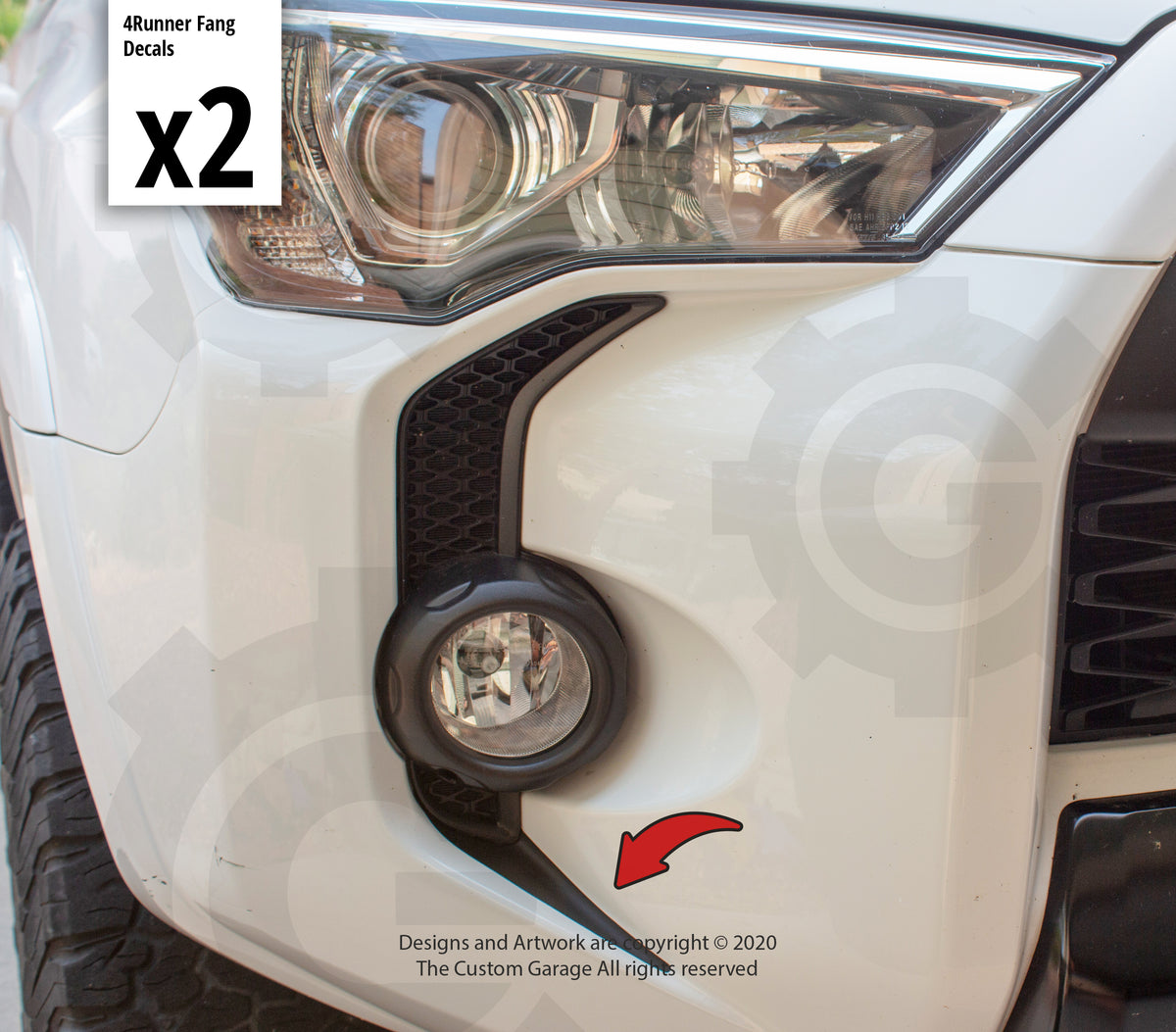 2015-2024 Toyota 4Runner Fang overlays decals – The Custom Garage
